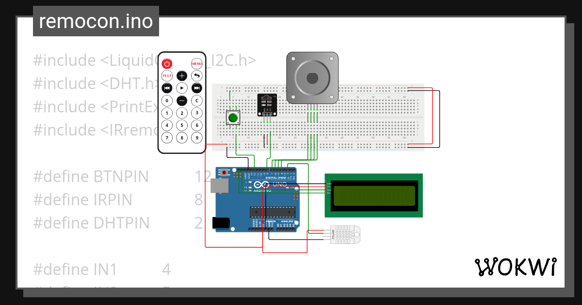 remocon.ino - Wokwi ESP32, STM32, Arduino Simulator