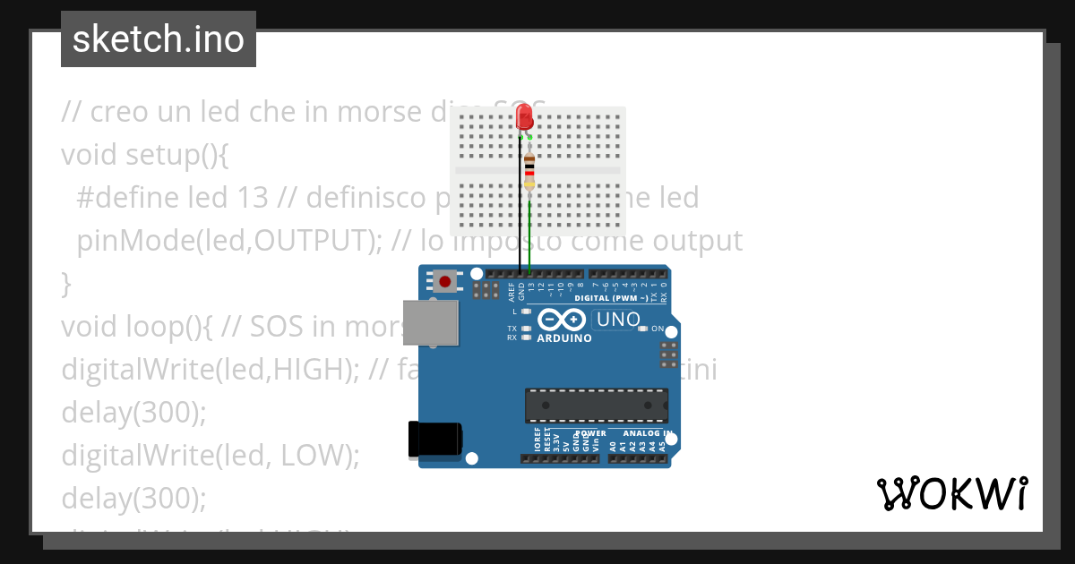 Primo progetto (SOS) - Wokwi ESP32, STM32, Arduino Simulator