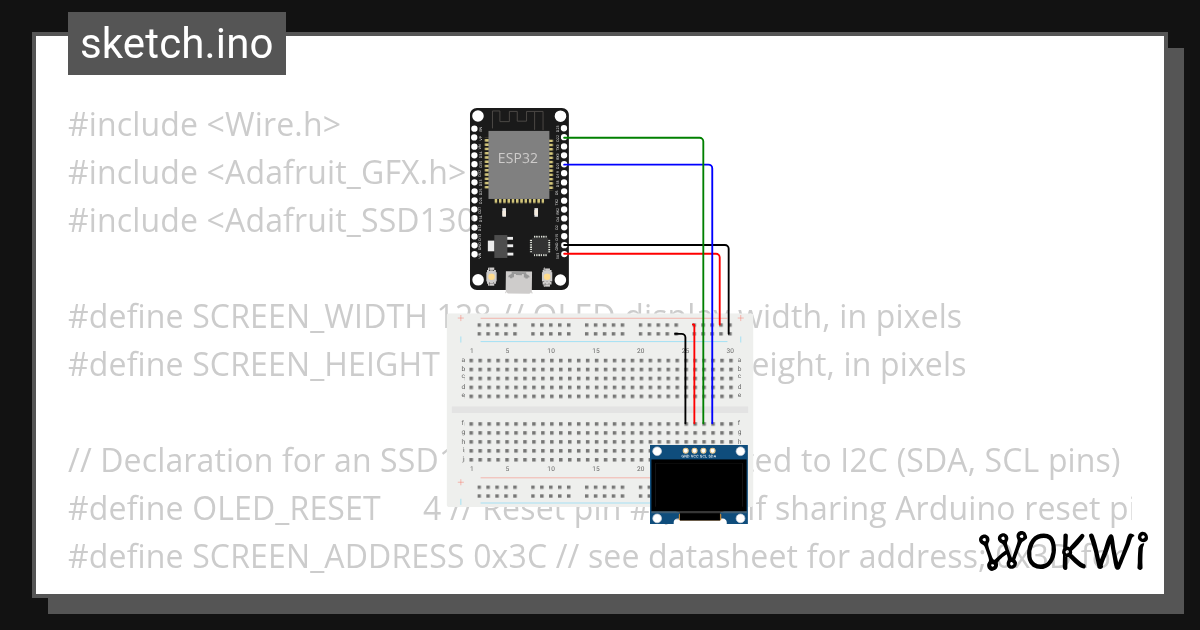 OLED - Wokwi ESP32, STM32, Arduino Simulator