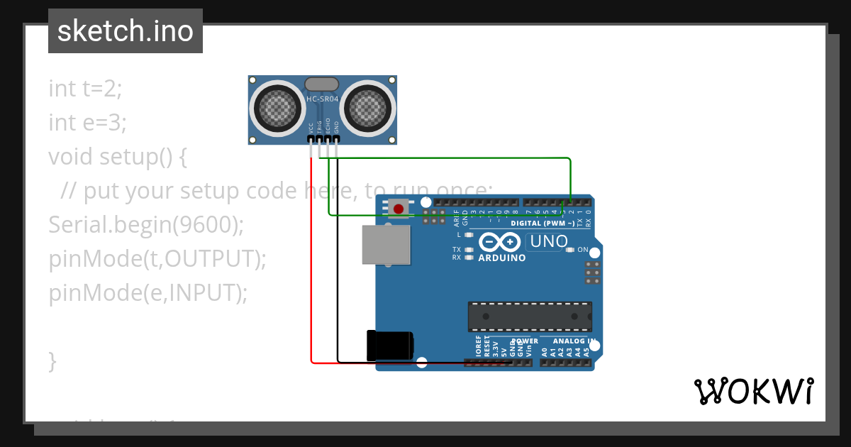 ultrasonic.distance - Wokwi ESP32, STM32, Arduino Simulator