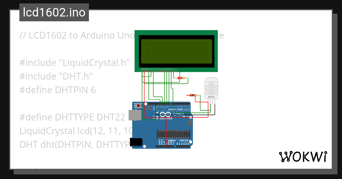lcd1602.ino - Wokwi ESP32, STM32, Arduino Simulator