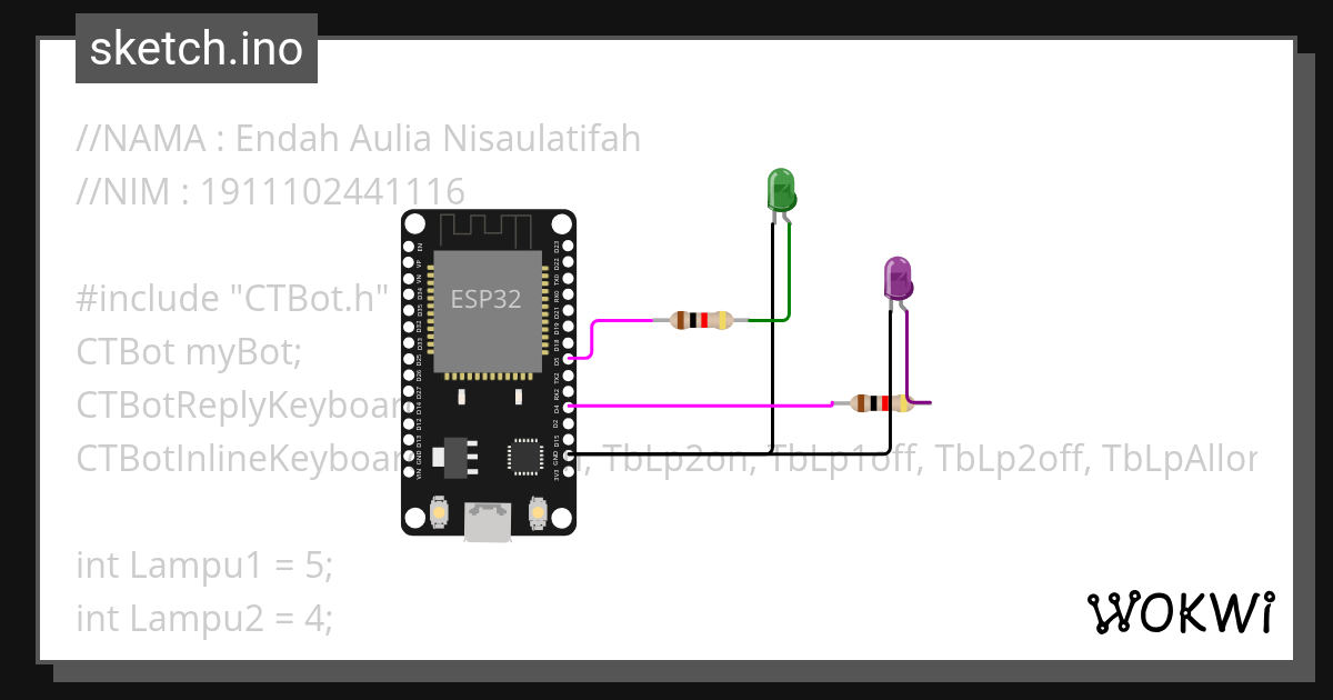 Endah Aulia Nisaulatifah_1911102441116 - Wokwi ESP32, STM32, Arduino Simulator