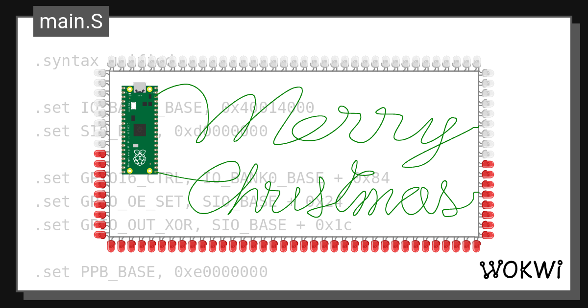 Merry Christmas Wokwi Esp32 Stm32 Arduino Simulator