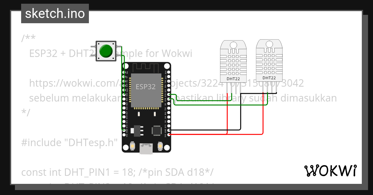 ESP32-DHT22.ino - Wokwi ESP32, STM32, Arduino Simulator