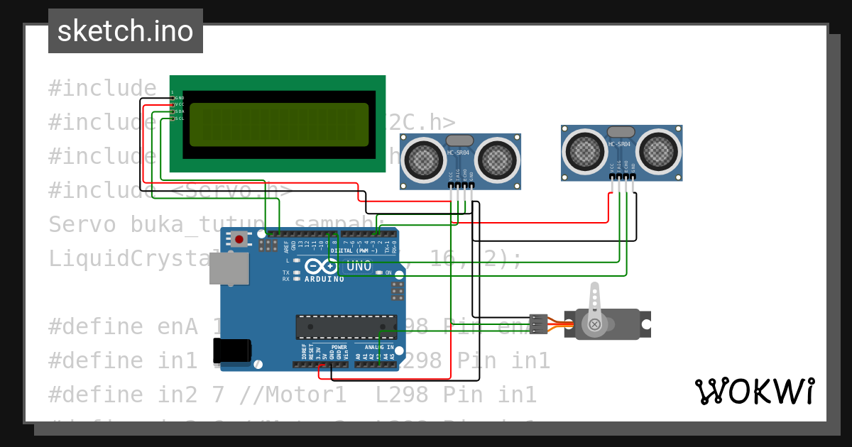 Robot Sampah Wokwi Esp32 Stm32 Arduino Simulator