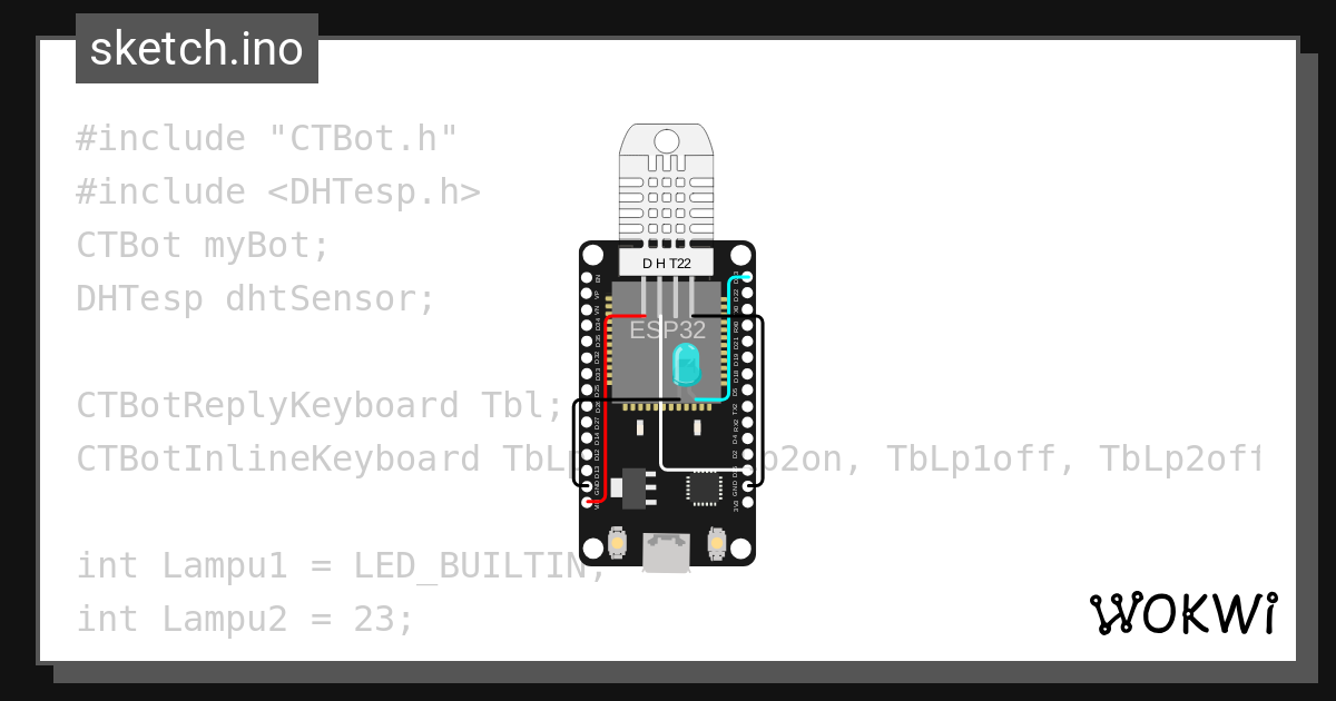 Telegram Bot Buttonledbuiltinledwarnadhtino Wokwi Esp32 Stm32 8962