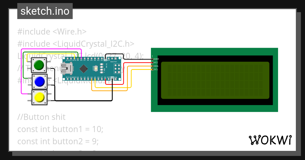Startracker menu - Wokwi ESP32, STM32, Arduino Simulator