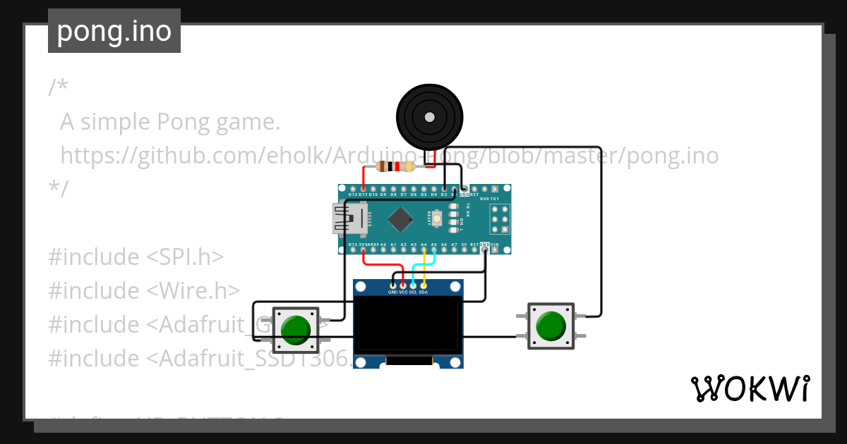 pong.ino copy - Wokwi ESP32, STM32, Arduino Simulator