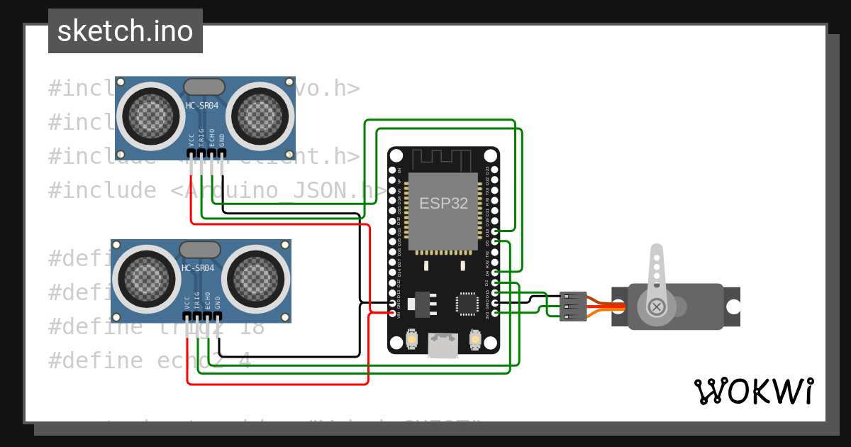 Trashbin Wokwi Esp32 Stm32 Arduino Simulator 1156
