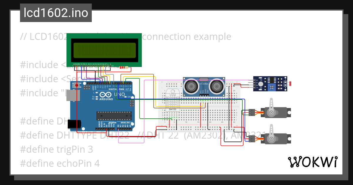 lcd1602.ino - Wokwi ESP32, STM32, Arduino Simulator