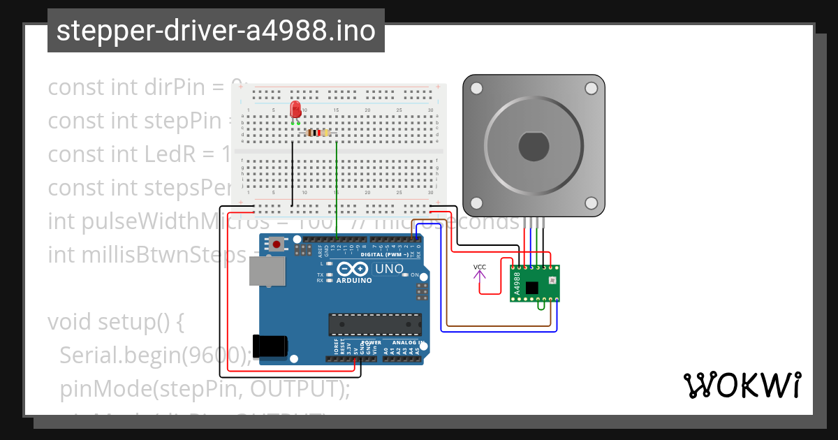 MOT PAS A PAS A4988 ARDUNO LED R LED V.ino copy - Wokwi ESP32, STM32, Arduino Simulator