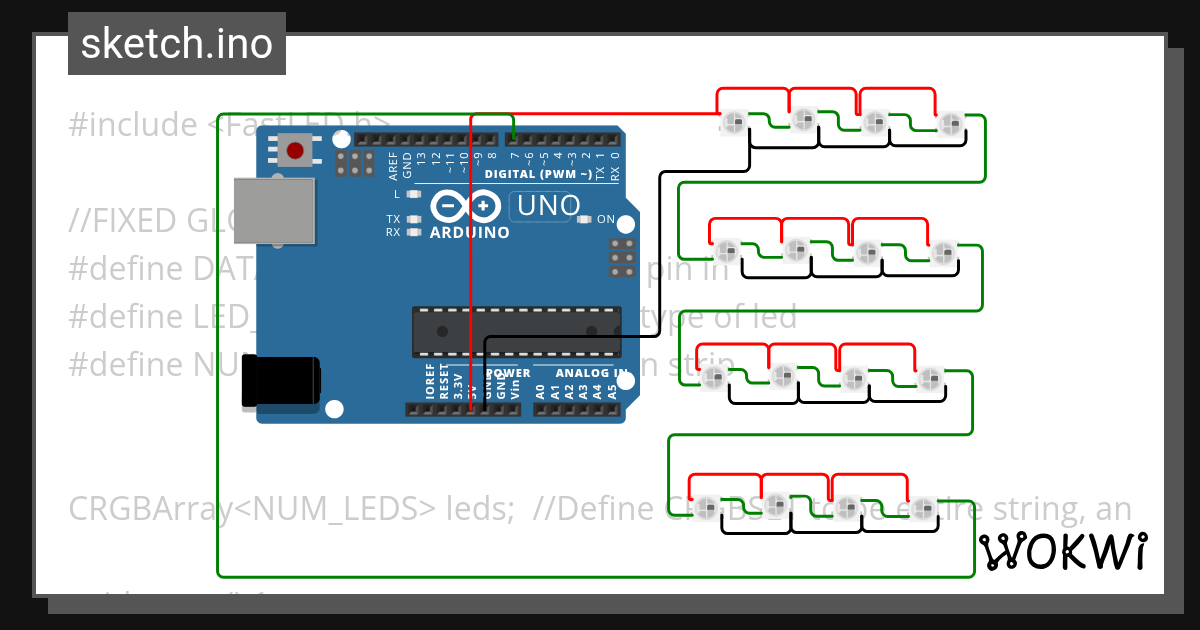 Rainbow Blink Wokwi Esp32 Stm32 Arduino Simulator 3710