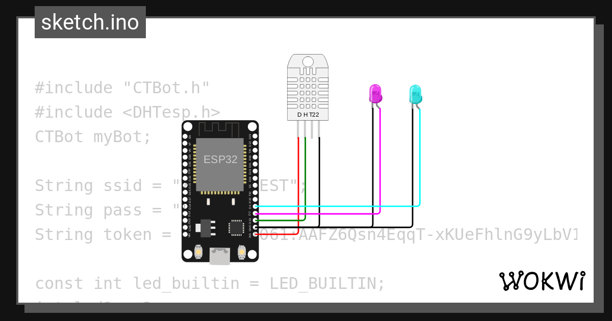 Bot Tele Button Wokwi Esp32 Stm32 Arduino Simulator