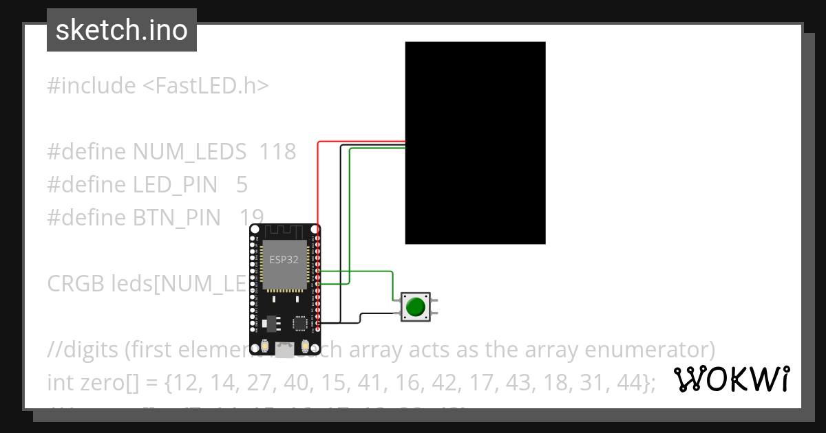 Clock 1.1: Non-Blocking Button - Wokwi ESP32, STM32, Arduino Simulator