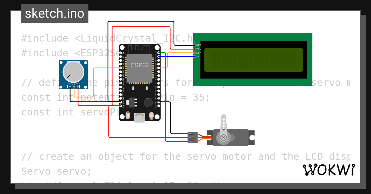 Coding Motor Servo Wokwi Esp32 Stm32 Arduino Simulator 5182