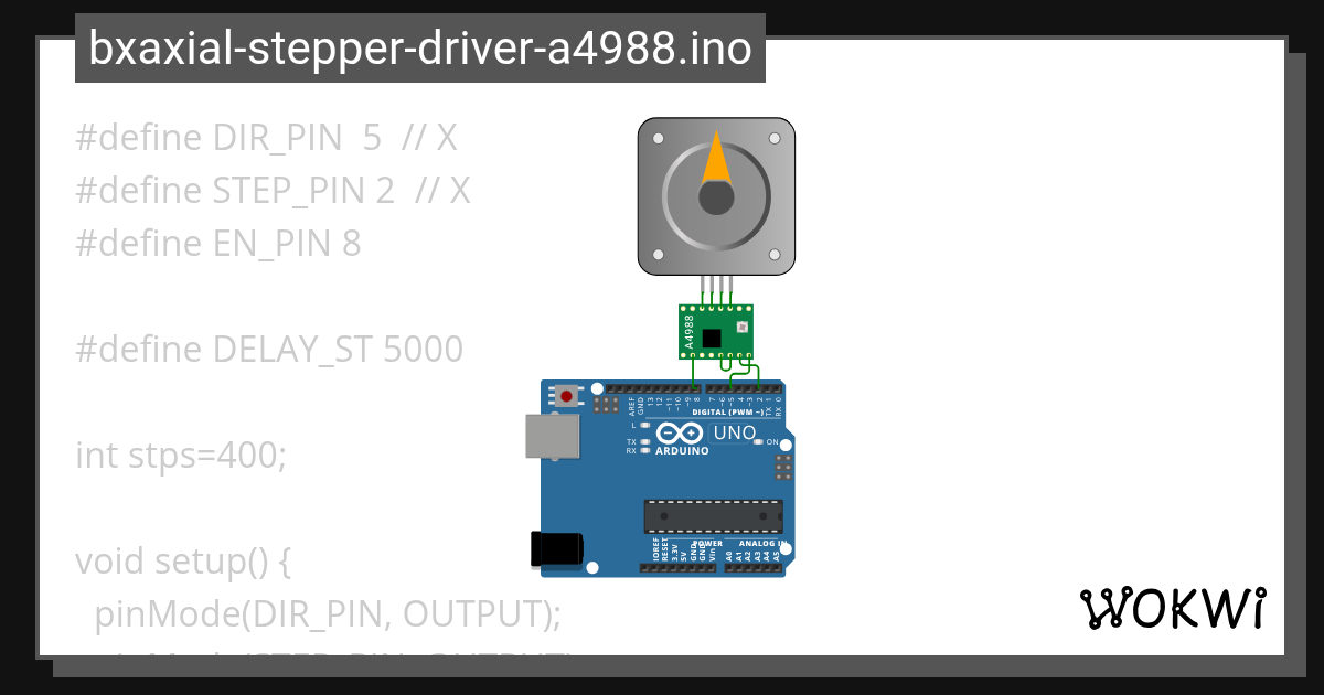 Stepper 2 Wokwi Esp32 Stm32 Arduino Simulator 