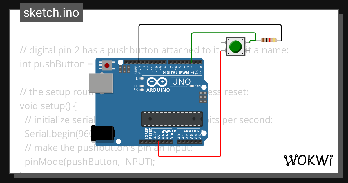 Input按鈕 Wokwi Esp32 Stm32 Arduino Simulator 