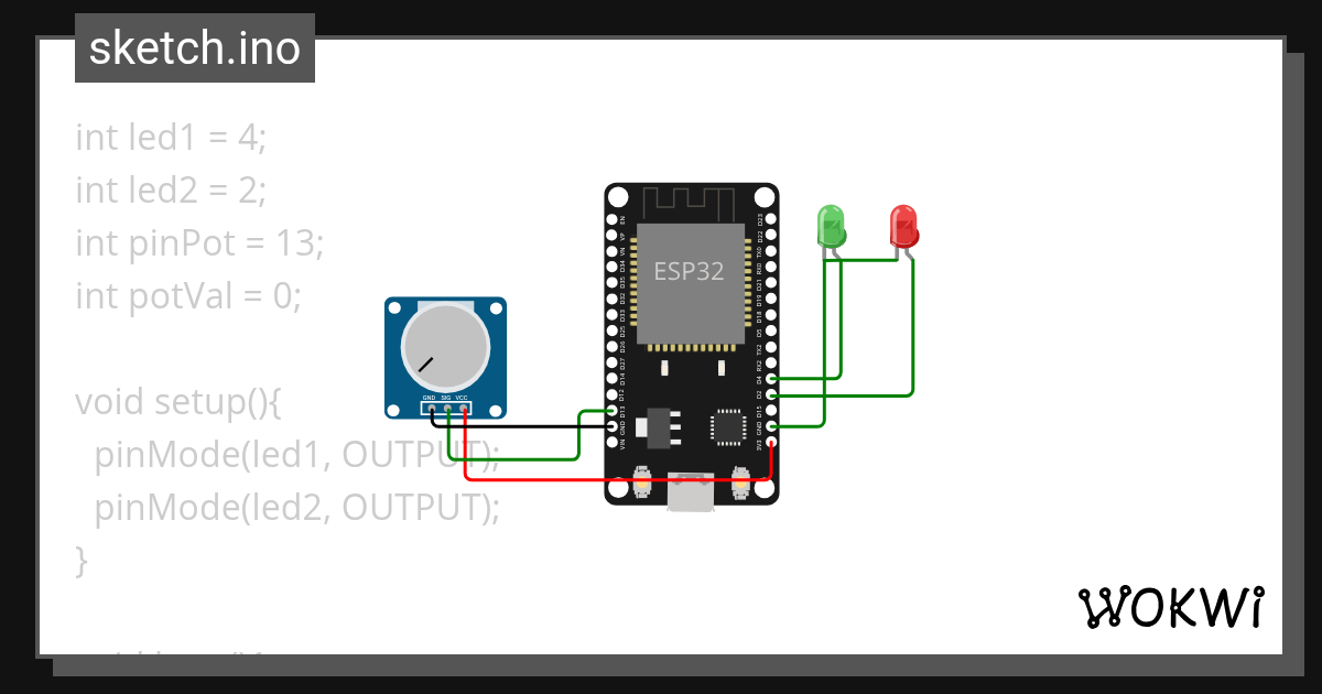 POTENTIOMETER - Wokwi ESP32, STM32, Arduino Simulator POTENTIOMETER - Wokwi ESP32, STM32, Arduino Simulator