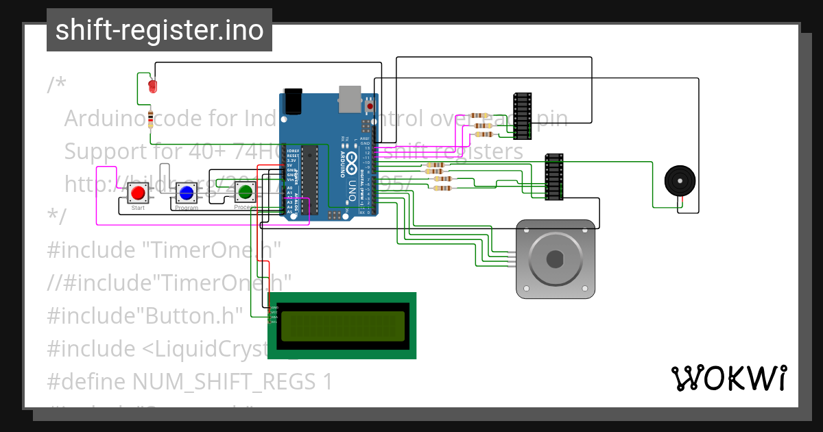 shift-register.ino copy - Wokwi ESP32, STM32, Arduino Simulator