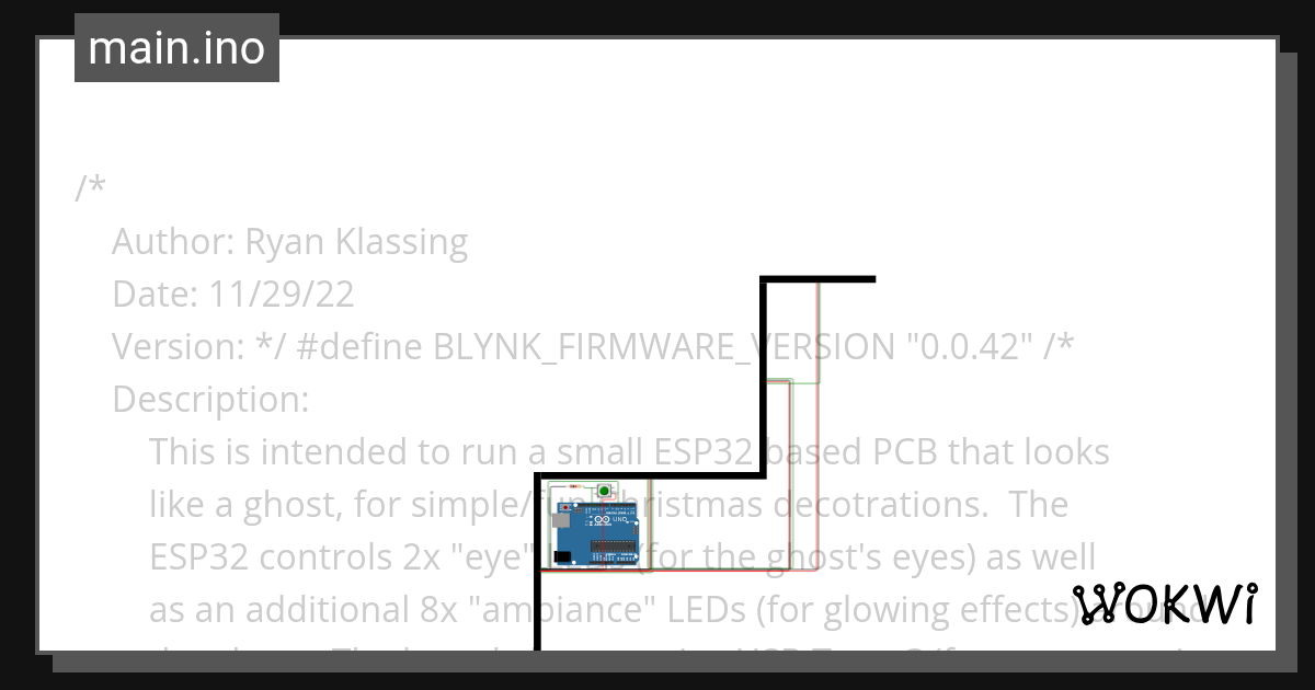 Christmas Ghost Simulator - Wokwi Arduino and ESP32 Simulator