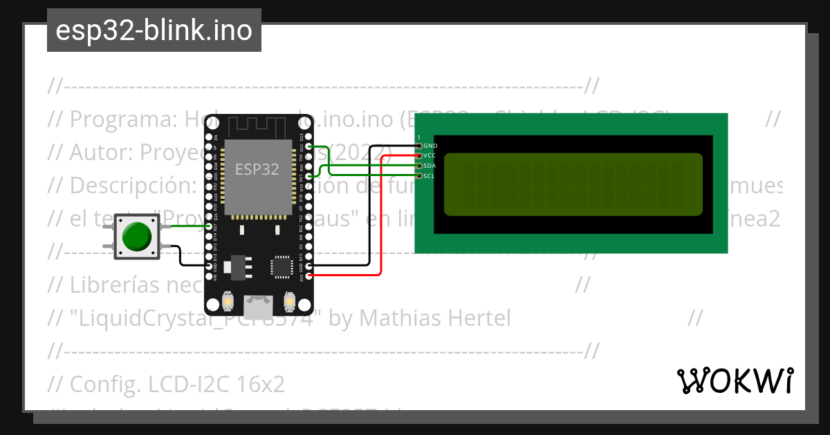 Esp32 Pulsador Wokwi Esp32 Stm32 Arduino Simulator 8516