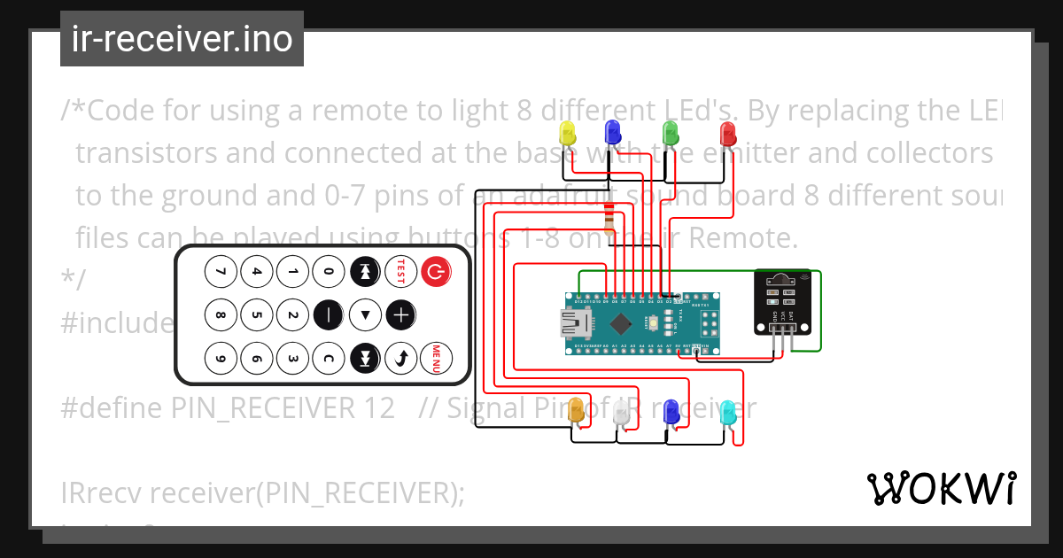 irSet8LED copy - Wokwi ESP32, STM32, Arduino Simulator