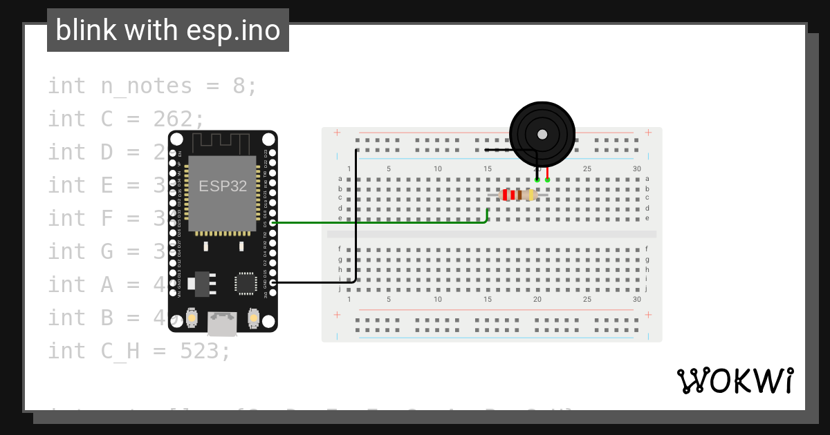 Tones With Esp32 Wokwi Esp32 Stm32 Arduino Simulator 3085