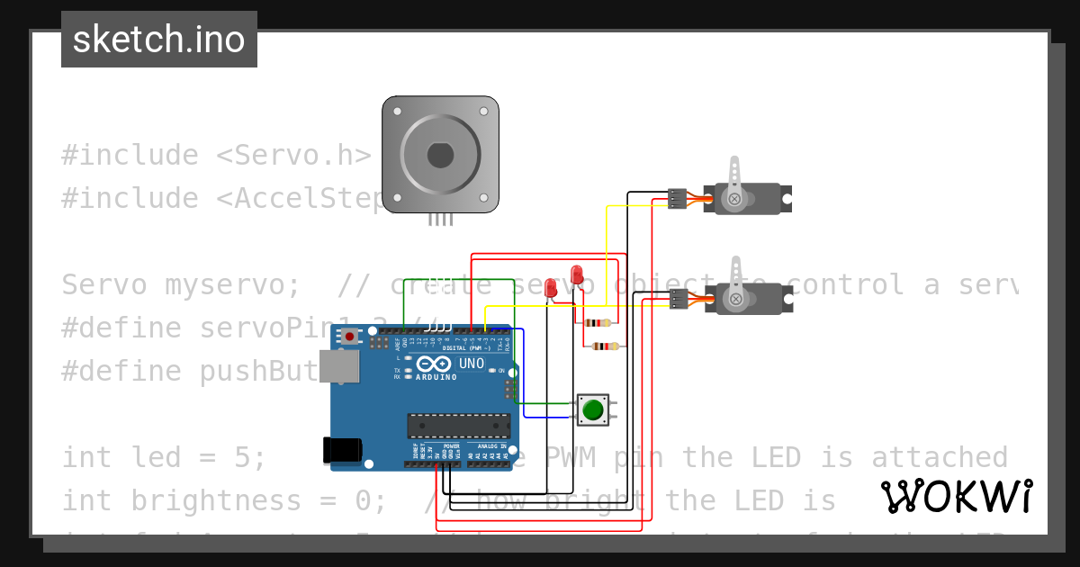 Stepper With Led Wokwi Esp32 Stm32 Arduino Simulator 3689