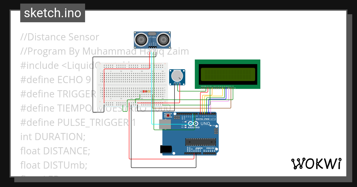 DistanceSensor_MuhammadHaziqZaim - Wokwi ESP32, STM32, Arduino Simulator