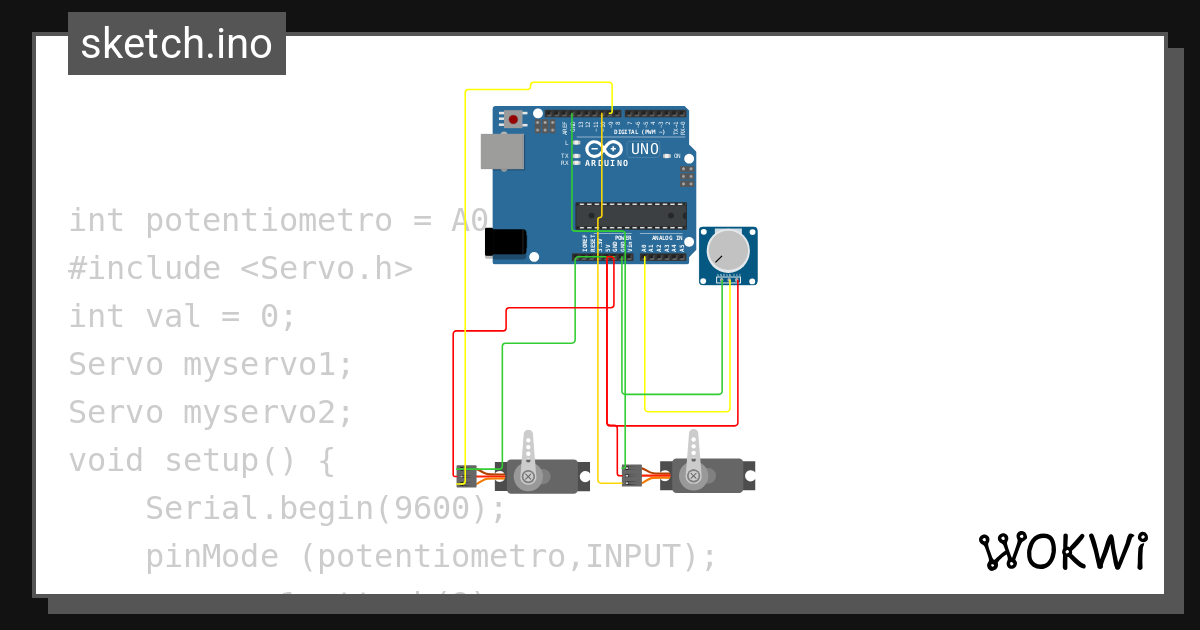 Servo Motor Varios Angulos Wokwi Esp32 Stm32 Arduino Simulator 9416