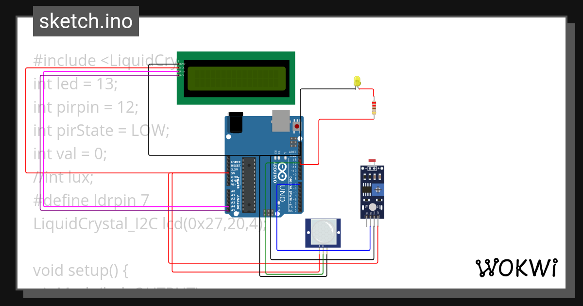 Lampu Pir Wokwi Esp32 Stm32 Arduino Simulator 7140