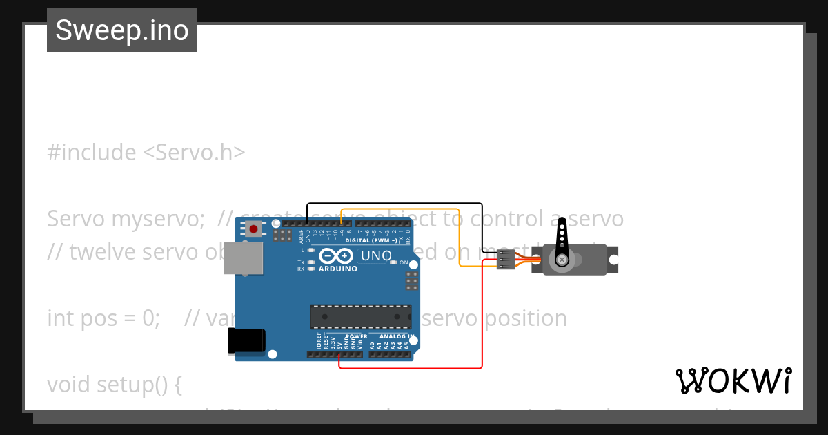 Sweep.ino copy - Wokwi ESP32, STM32, Arduino Simulator