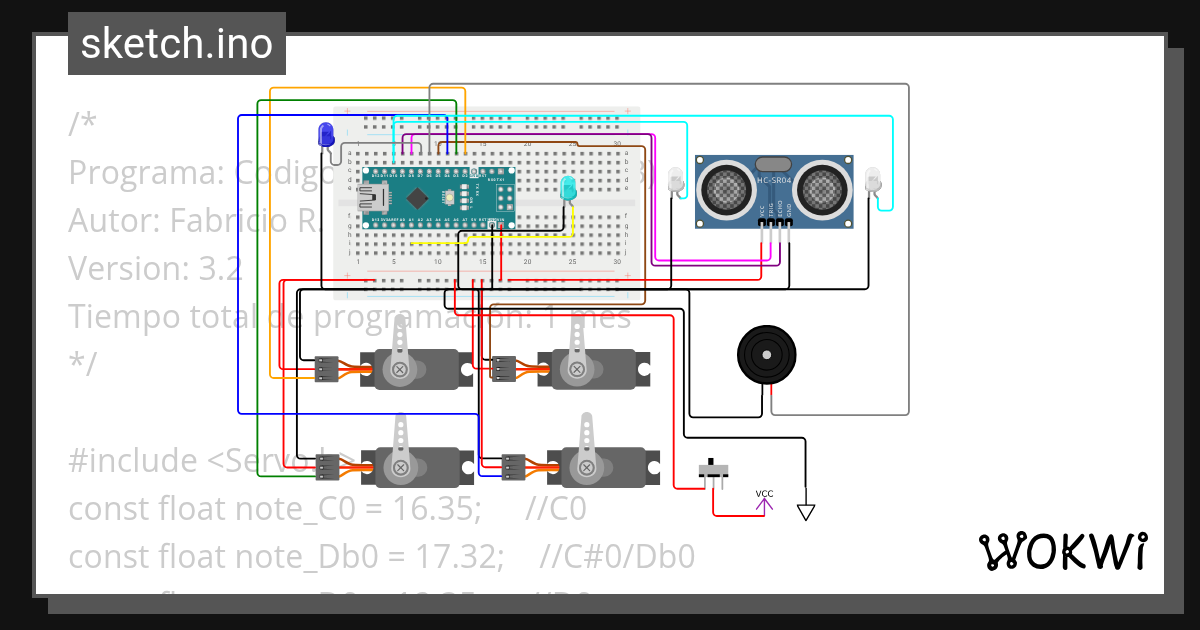 Robot bipedo(BP-F3) circuito bluetooth - Wokwi ESP32, STM32, Arduino Simulator