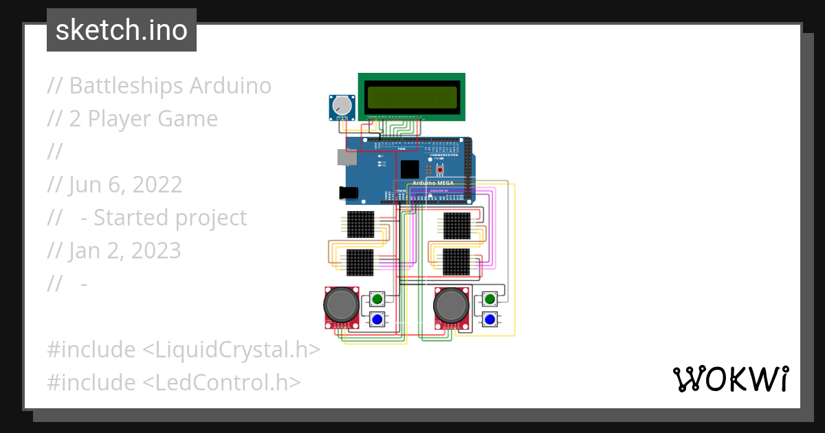 Battleships with Serial Output - Wokwi ESP32, STM32, Arduino Simulator