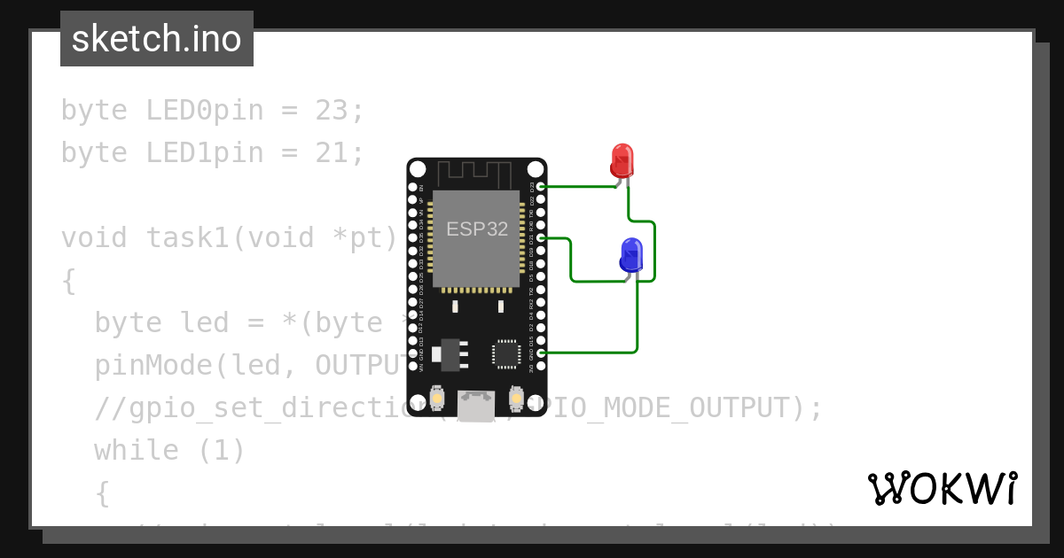 任务传单参数 Wokwi Esp32 Stm32 Arduino Simulator