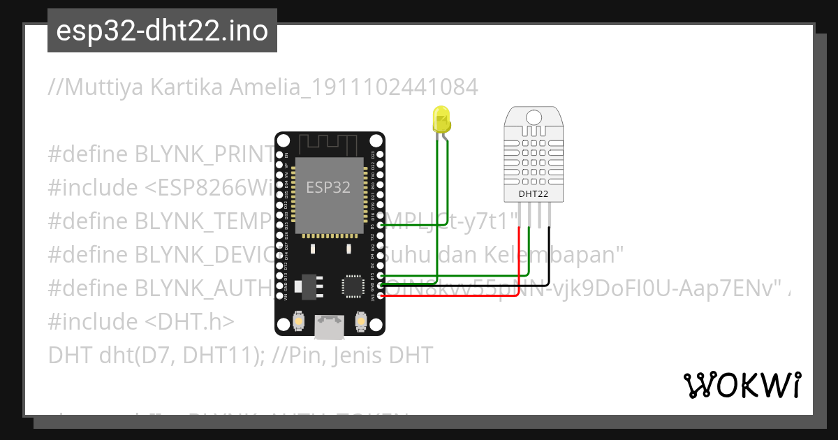 Muttiya Kartika Amelia - Wokwi ESP32, STM32, Arduino Simulator