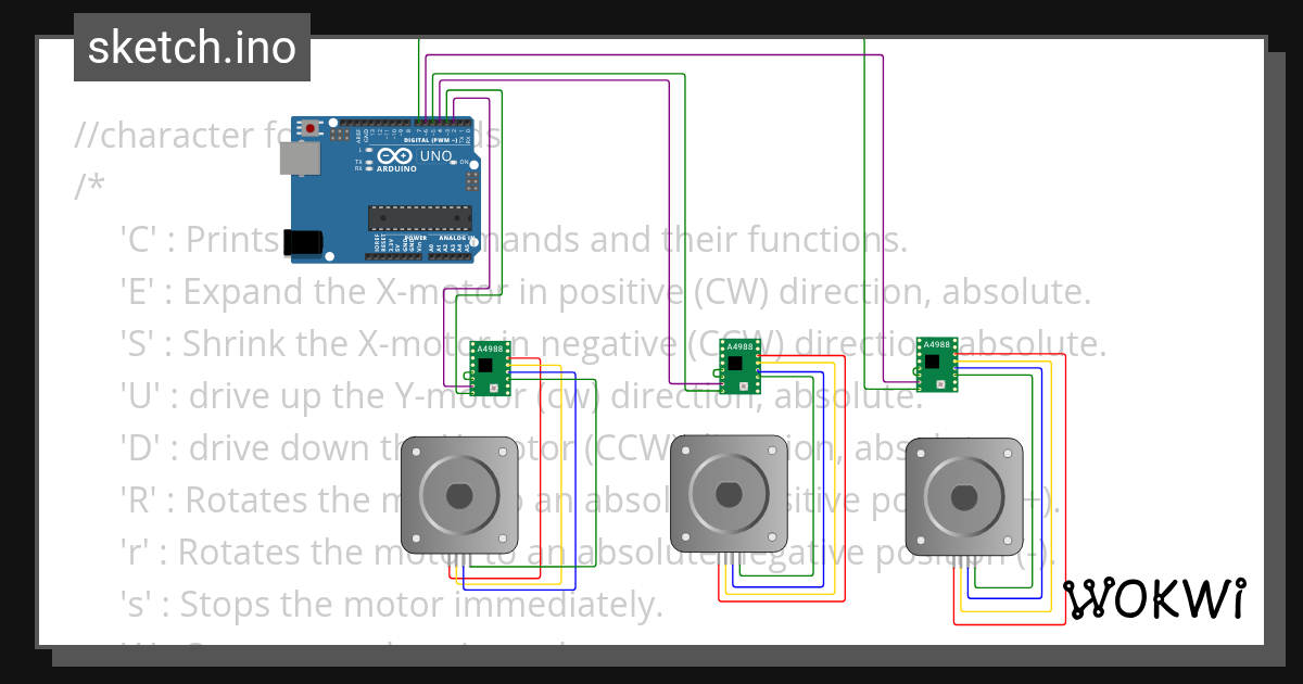 automated camera setup - Wokwi Arduino and ESP32 Simulator