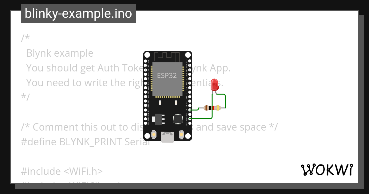 blinky-example.ino - Wokwi ESP32, STM32, Arduino Simulator