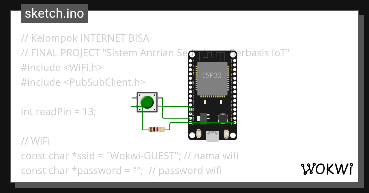 Sistem Antrianinternet O Wokwi Esp32 Stm32 Arduino Simulator 7940