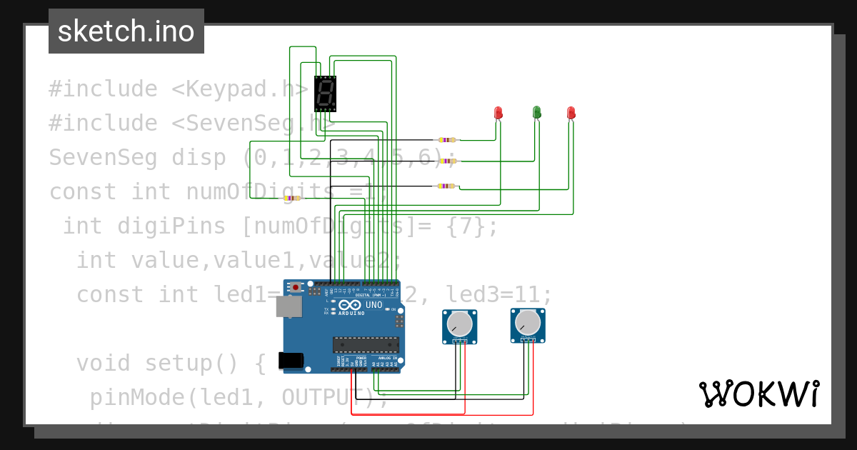 สอบกลางภาค Wokwi Esp32 Stm32 Arduino Simulator