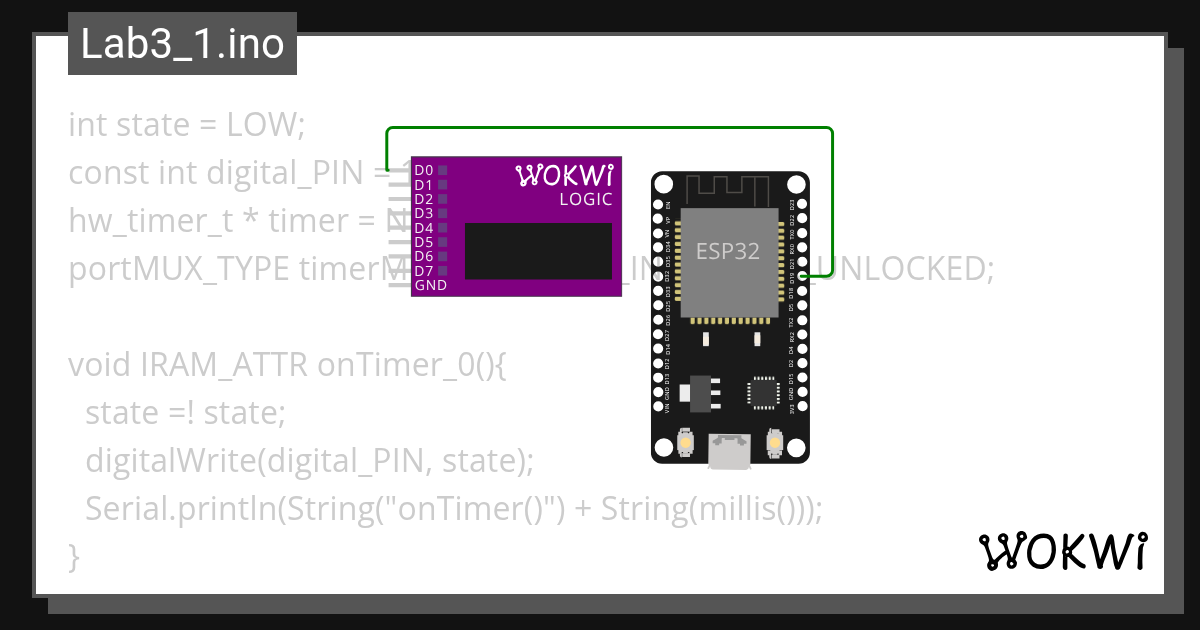 Lab3(Embedded) - Wokwi ESP32, STM32, Arduino Simulator