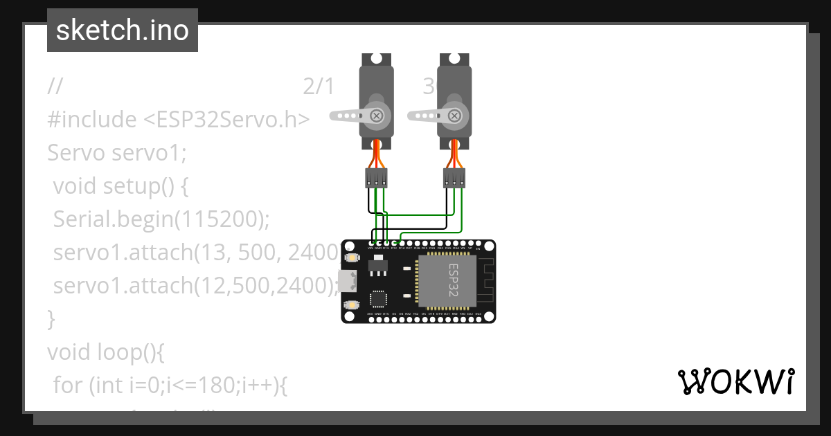 work2 servo - Wokwi ESP32, STM32, Arduino Simulator