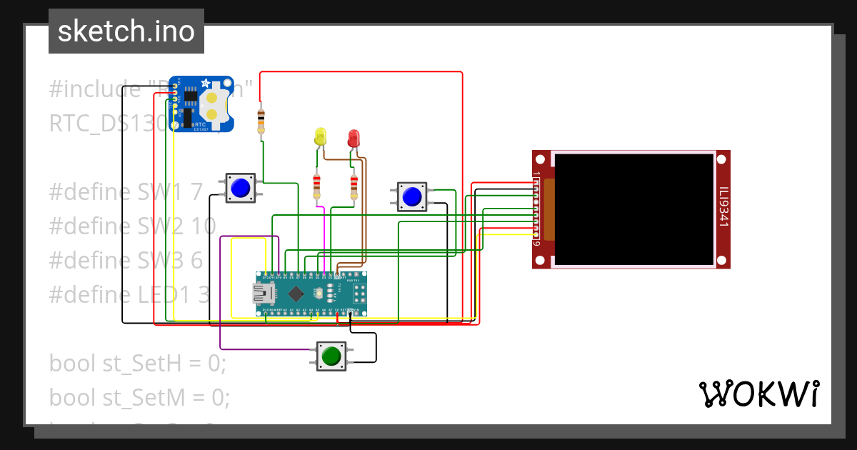 01_LED_SW - Wokwi ESP32, STM32, Arduino Simulator