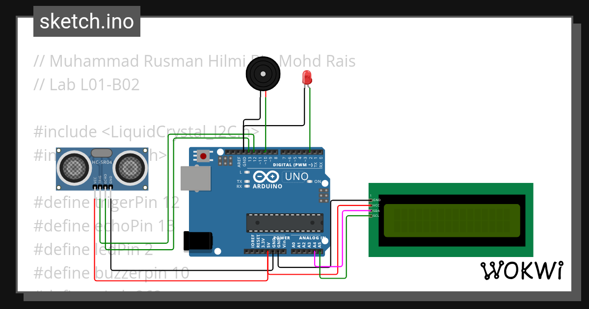 Danger Detection Wokwi Esp32 Stm32 Arduino Simulator 2506