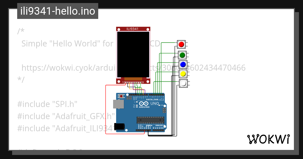 ili9341-hello.ino copy - Wokwi ESP32, STM32, Arduino Simulator