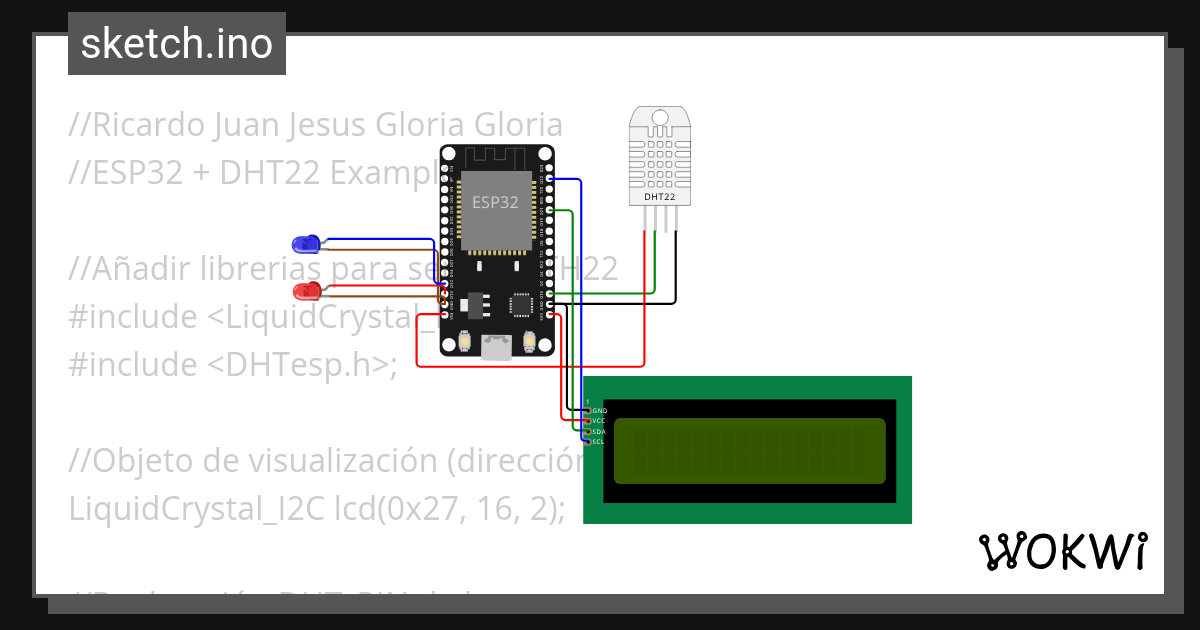 Actividad (Proyecto) (Temperatura) - (Ricardo Gloria y Sandra Alvarez) - Wokwi ESP32, STM32 ...