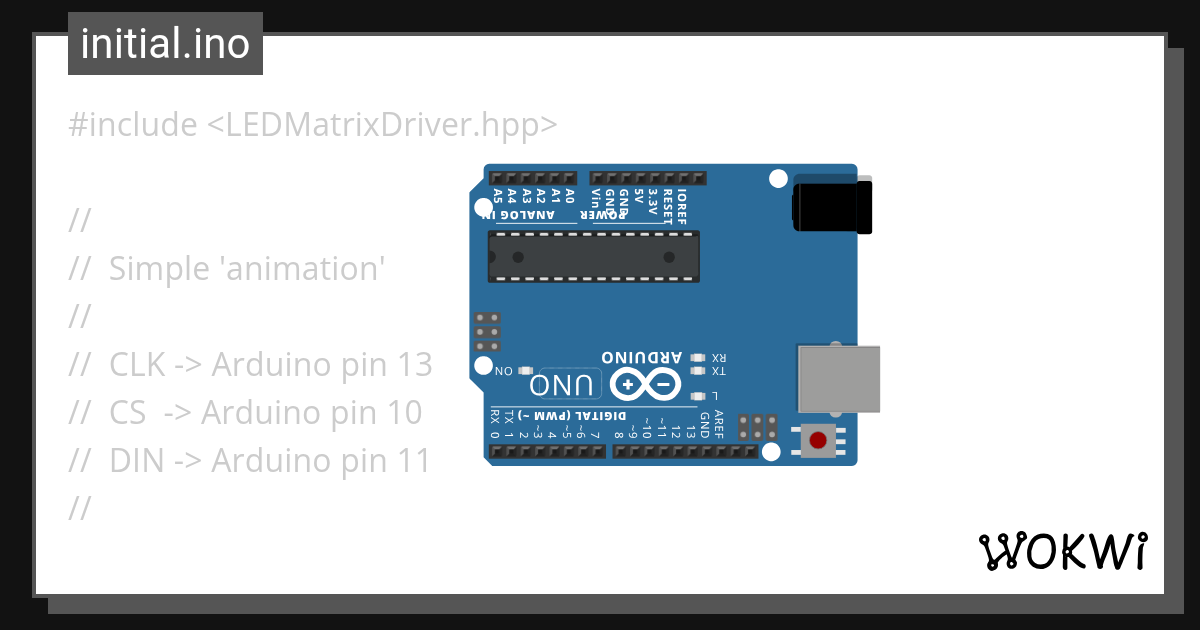starting shell-matrix - Wokwi ESP32, STM32, Arduino Simulator