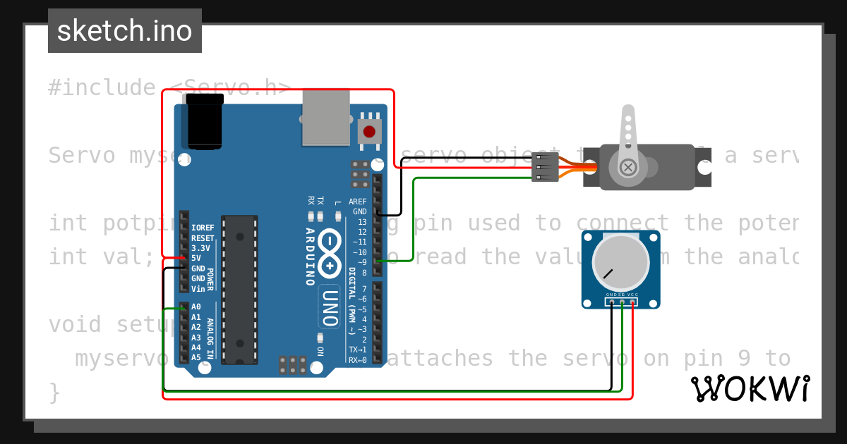 การต่อวงจร Servo Motor Copy Wokwi Esp32 Stm32 Arduino Simulator