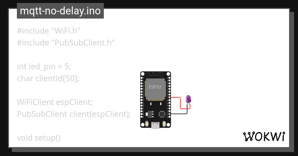 mqtt-no-delay.ino - Wokwi ESP32, STM32, Arduino Simulator