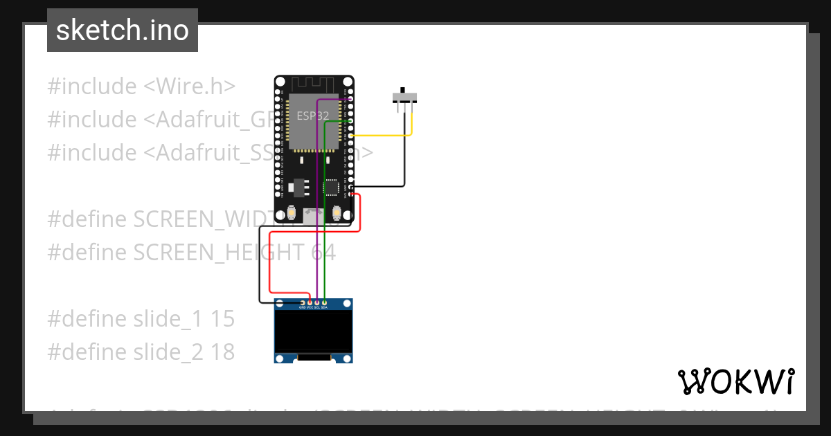 Esp32 Oled Slide Switch Wokwi Esp32 Stm32 Arduino Simulator 1412